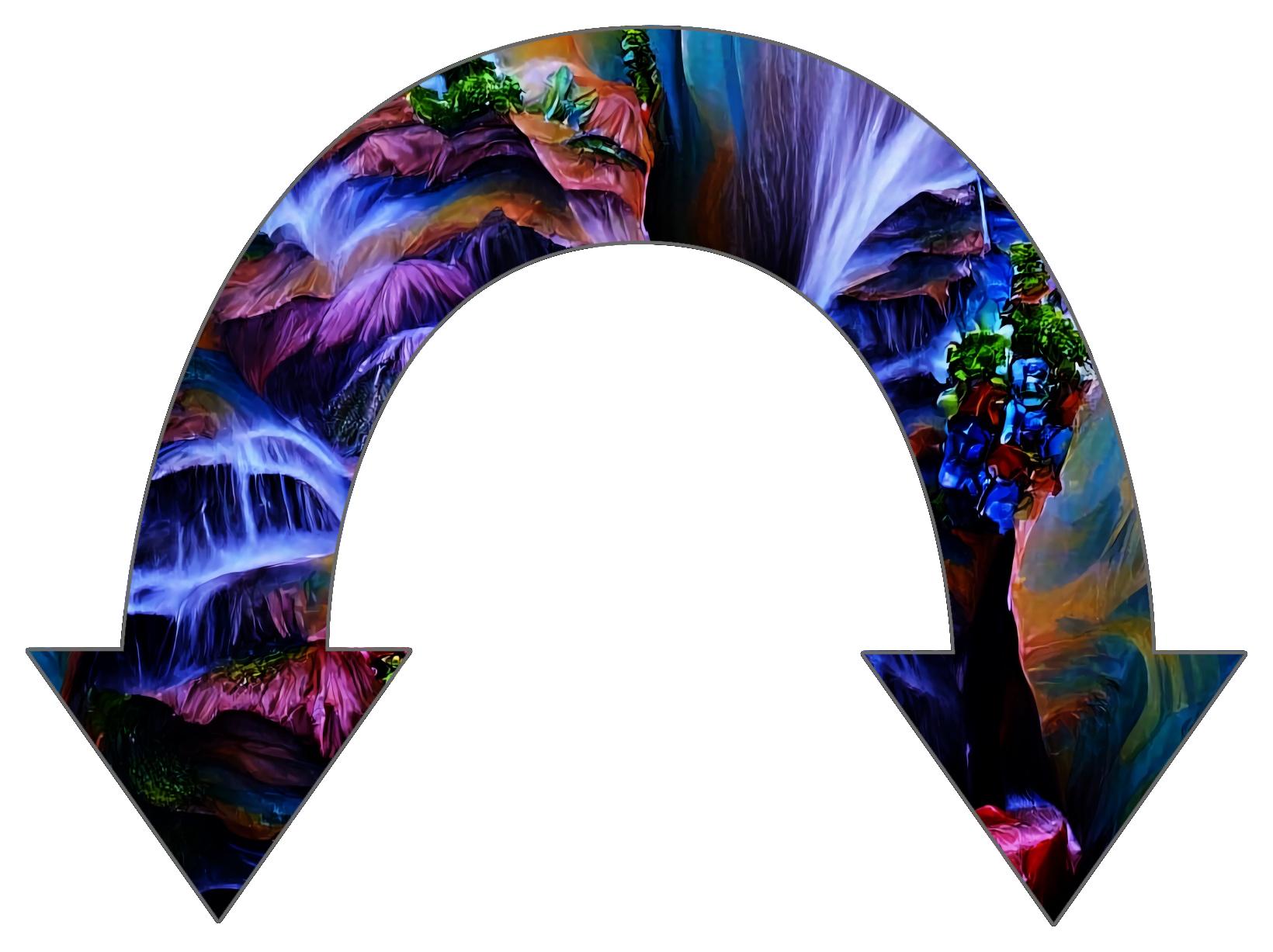 Paradise Falls | Shop for a Double Down Arrow 4” Sticker | Online - APEALZ
