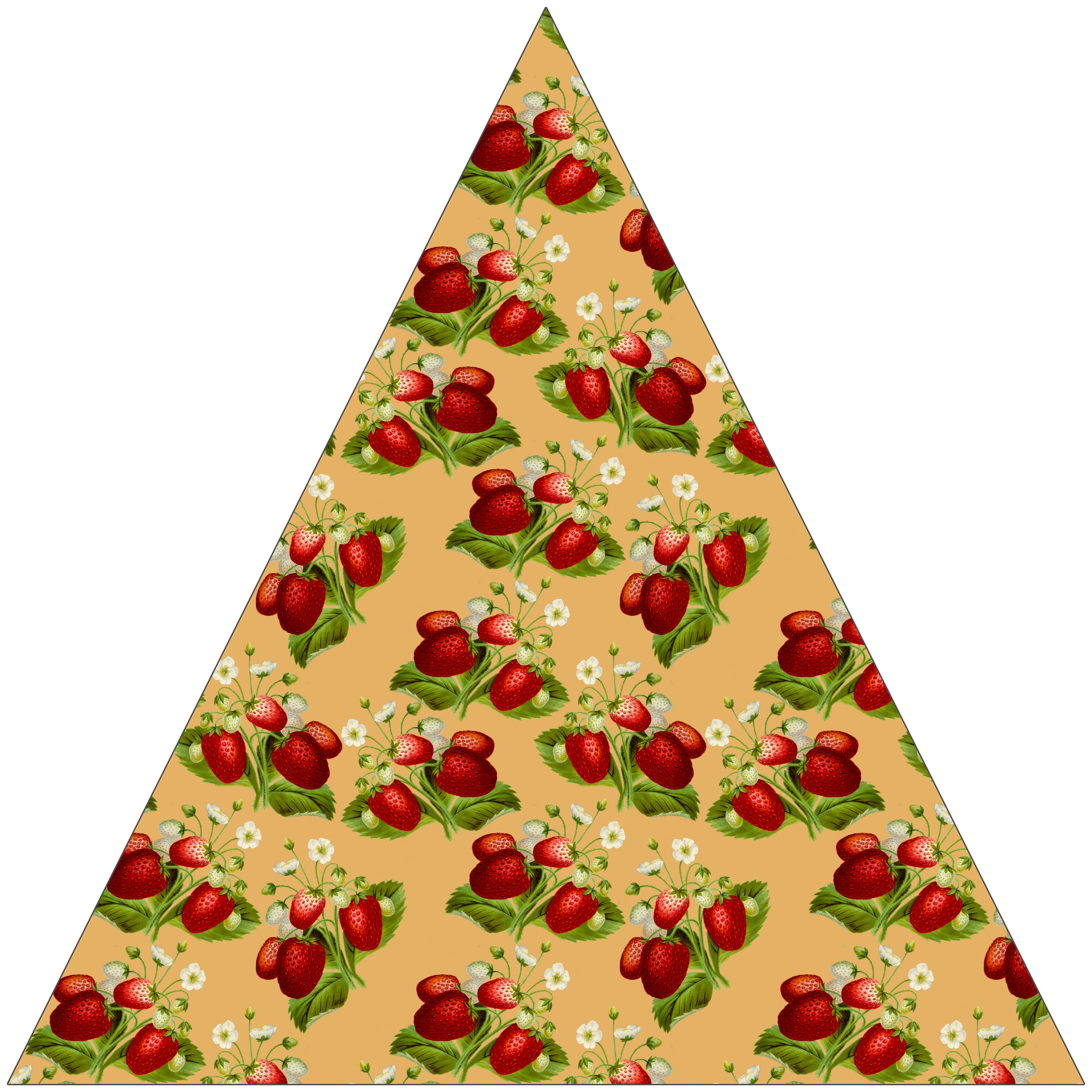 Strawberry Blossom Pattern | Shop for a 16” Triangle Sticker Shape ...