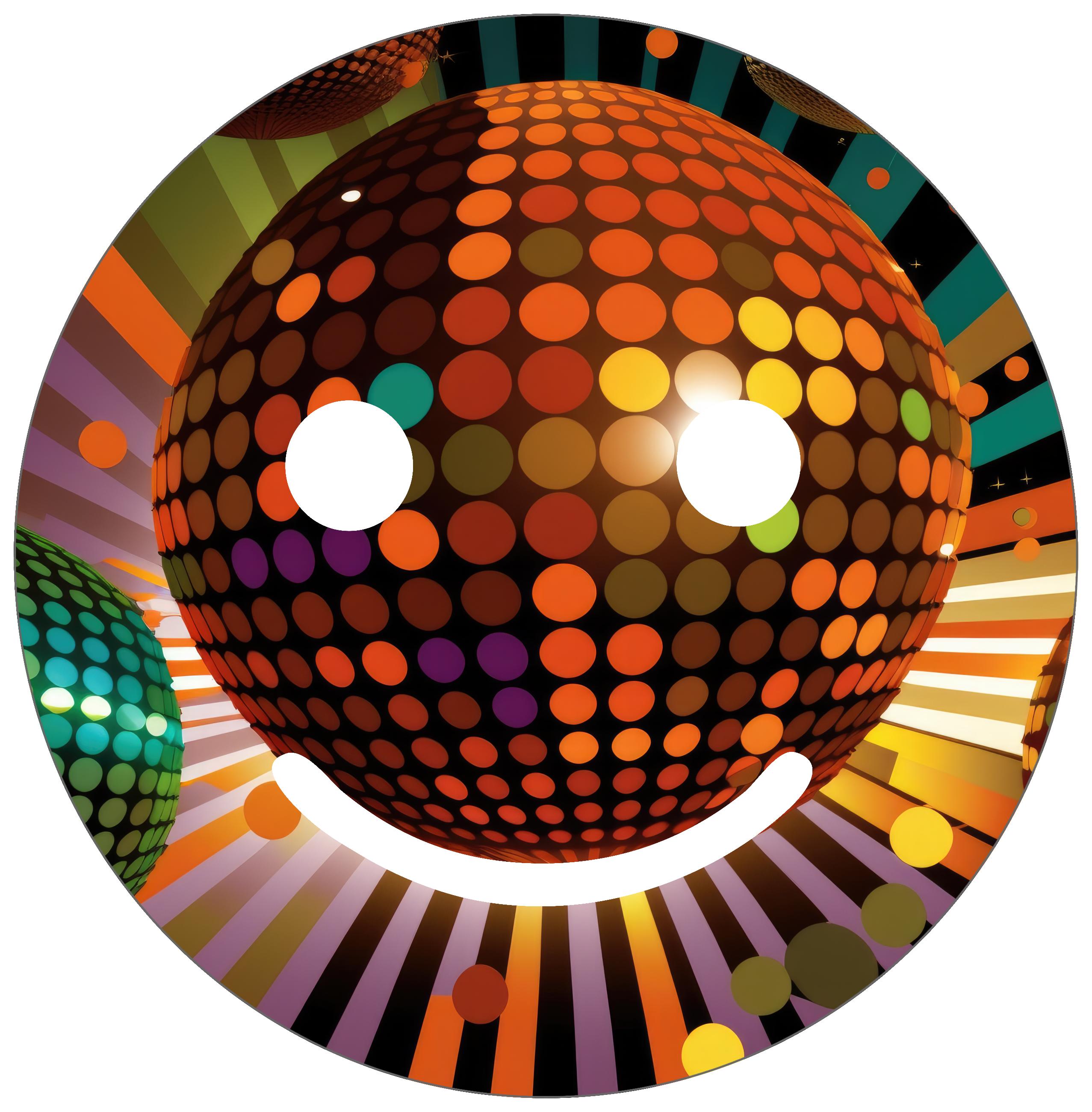 Millennium Disco Ball | Shop for a Smiley Face 9” Sticker | Online - APEALZ
