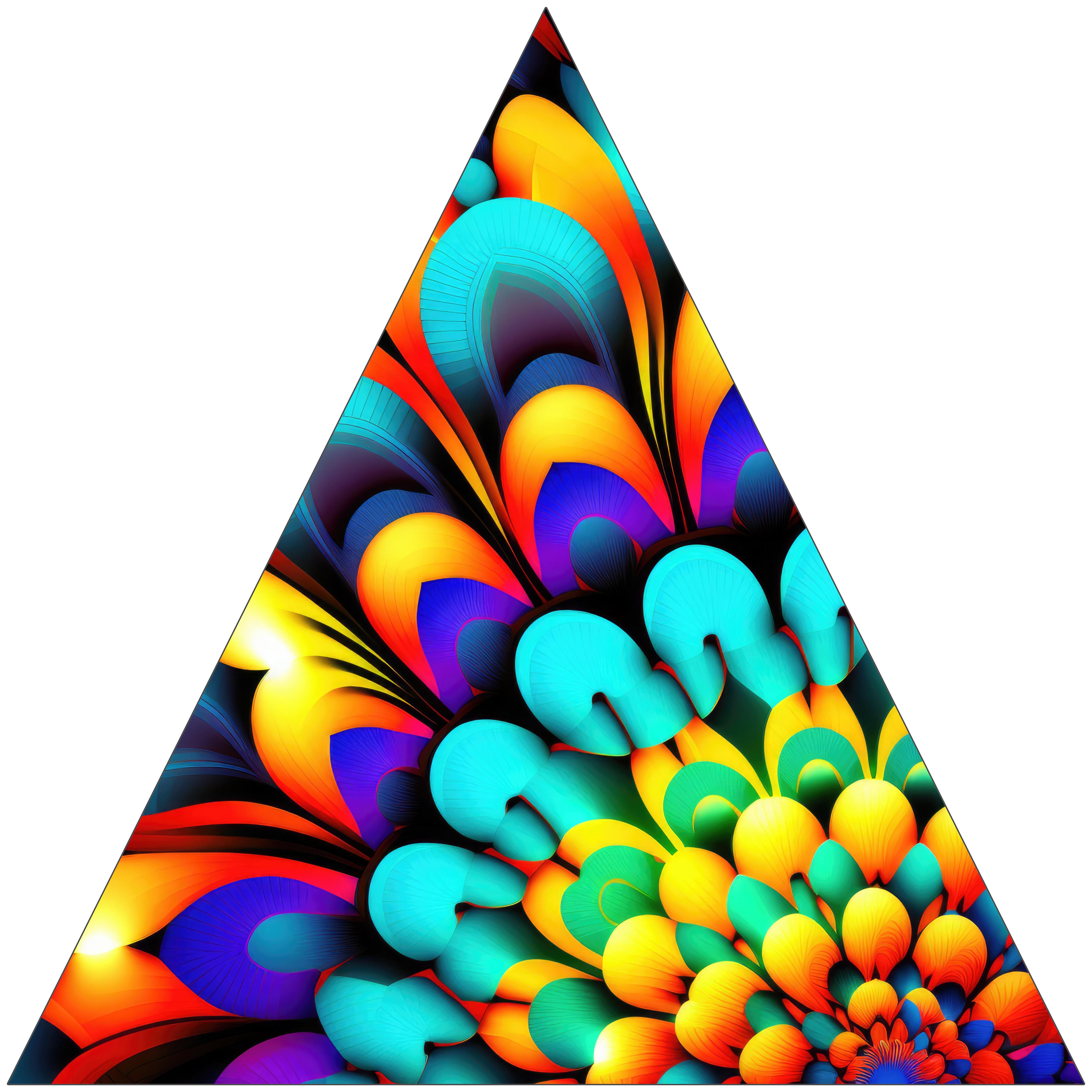 Peacock Pattern | Shop for a 16” Triangle Sticker Shape | Online - APEALZ