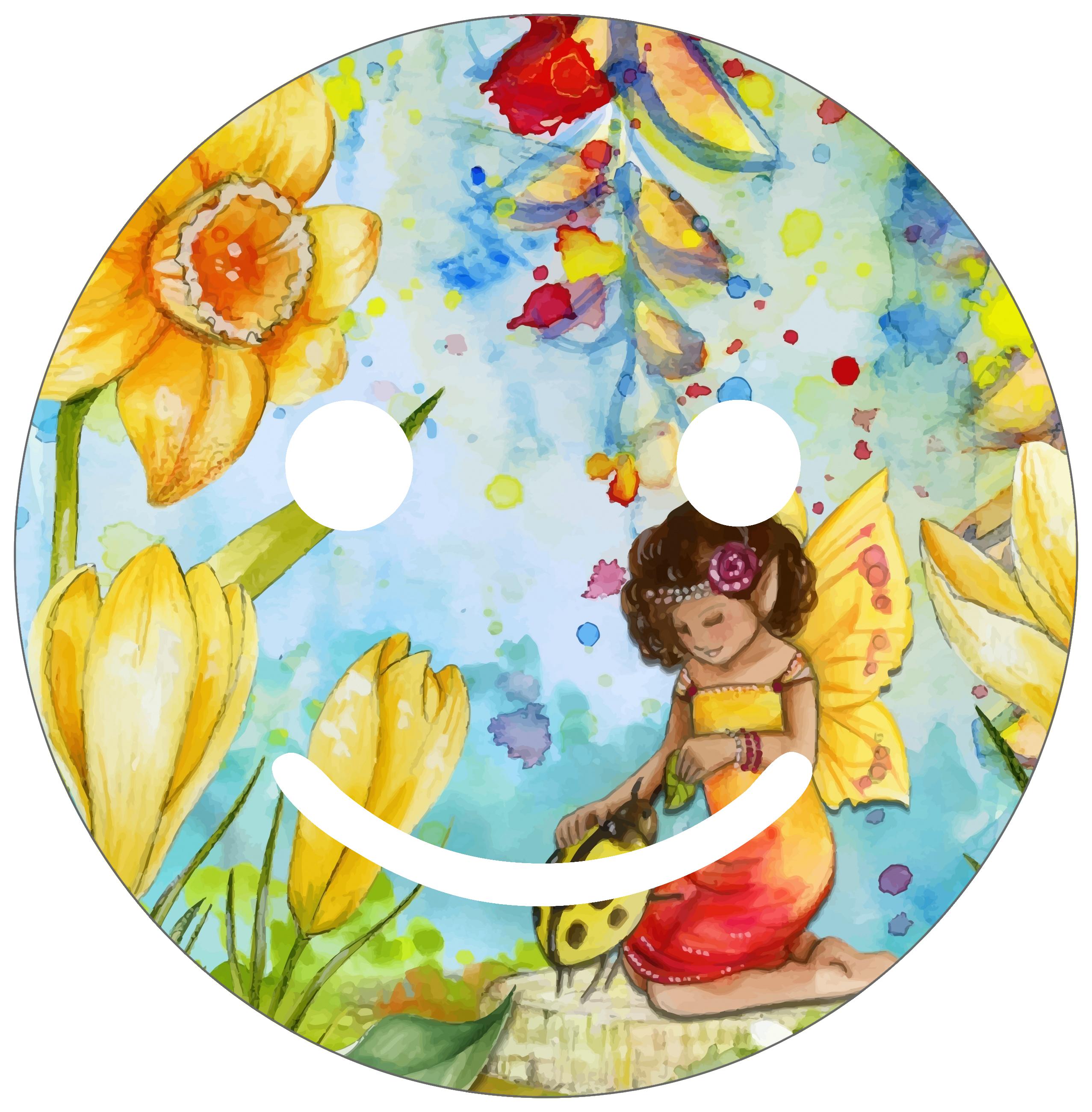 Fairy And Lady Bug | Shop for a Smiley Face 9” Sticker | Online - APEALZ