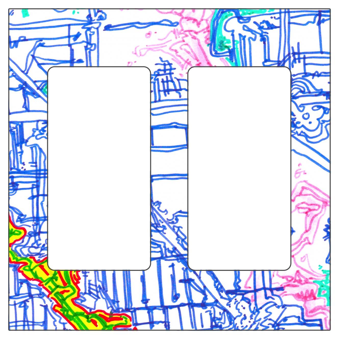 Quadroople Maps | Shop for a Modern Double Switch Skin | Online - APEALZ