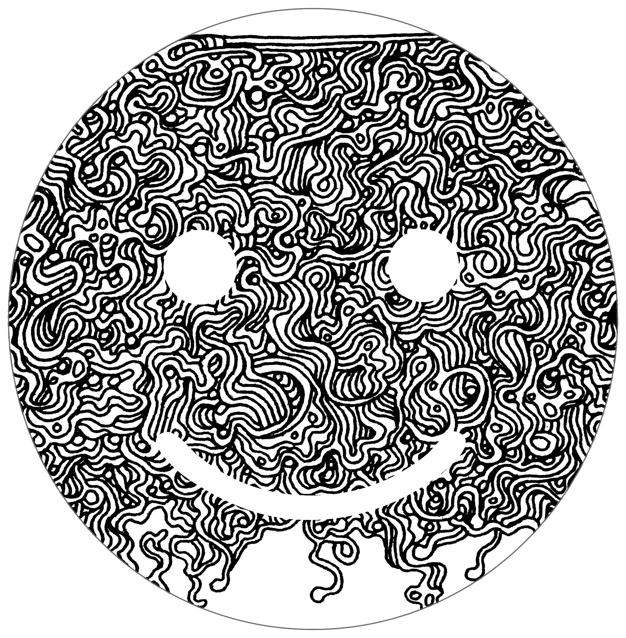 Blobby lines | Shop for a Smiley Face 9” Sticker | Online - APEALZ