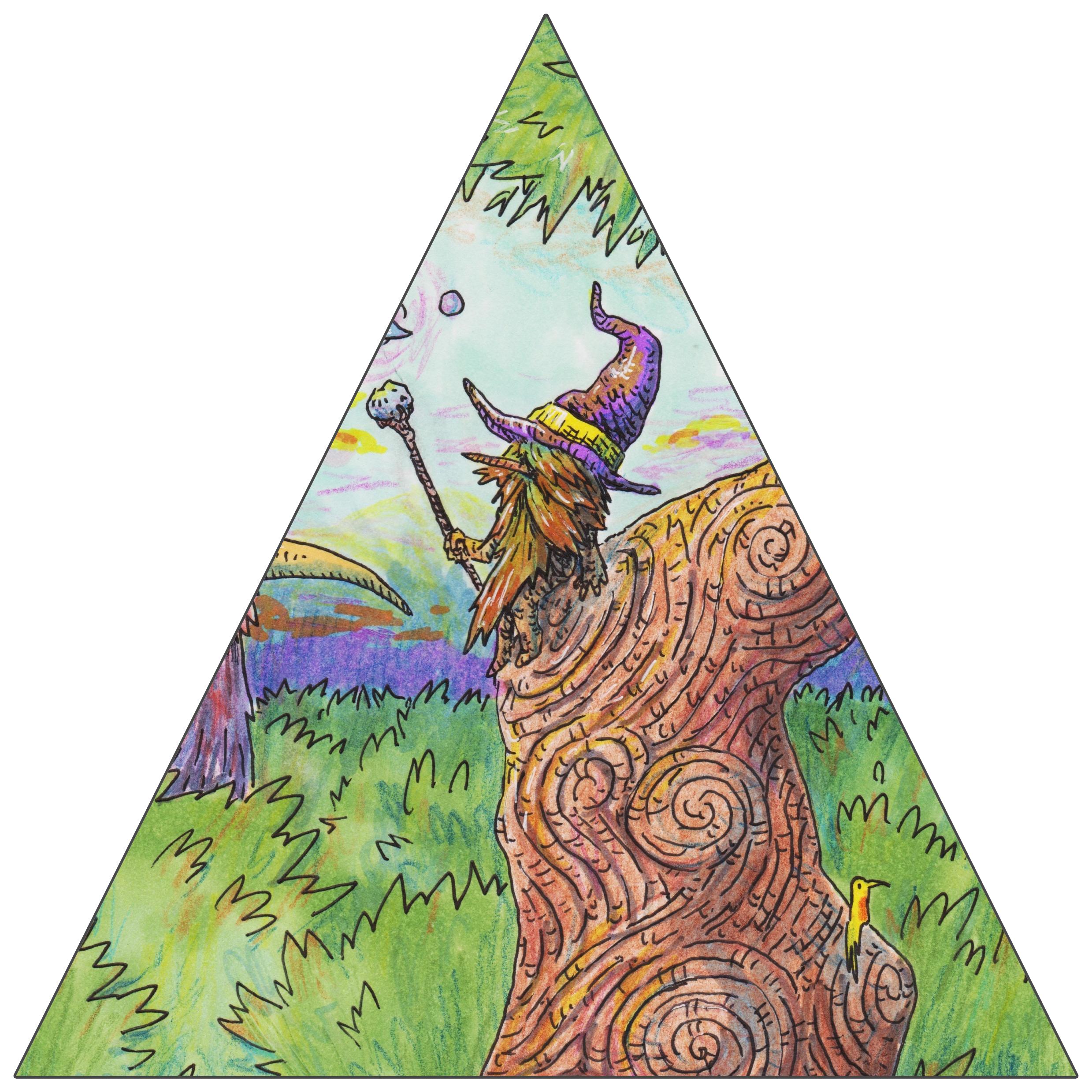 The Goutweed Wizard | Shop for a 8” Triangle Sticker Shape | Online ...