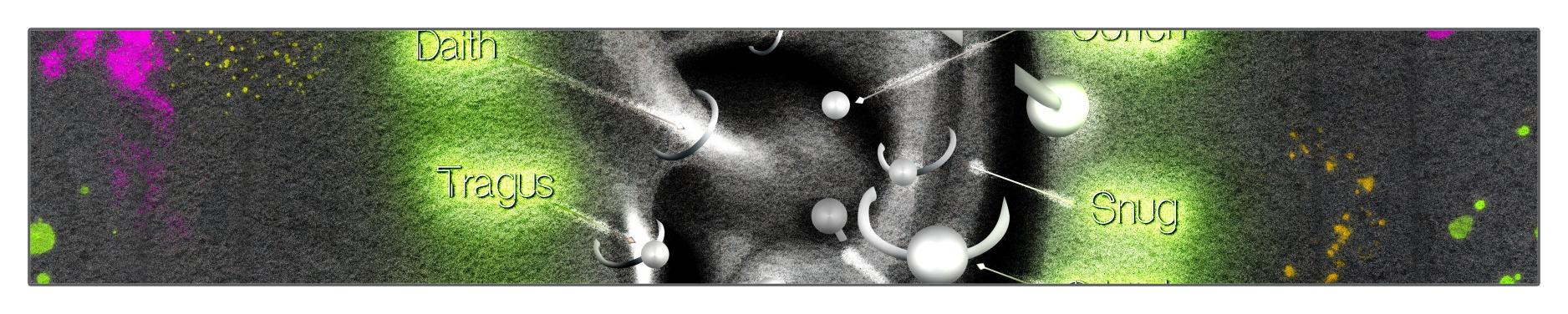 Neon Ear Piercing Chart | Shop for a 1” x 6” Labels & Strips Landscape ...