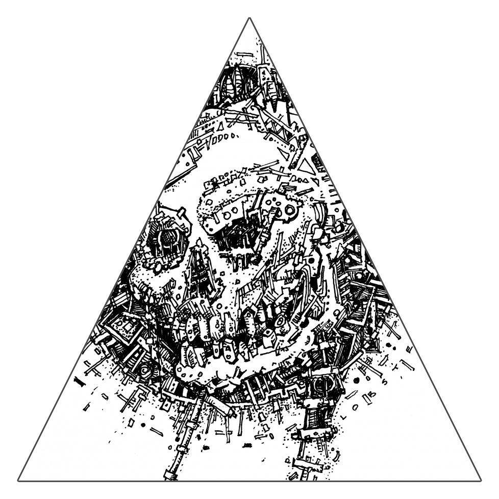 Skull City | Shop for a 3” Triangle Sticker Shape | Online - APEALZ