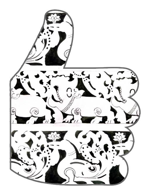 Chola pattern | Shop for a Thumbs Up 2” Sticker | Online - APEALZ