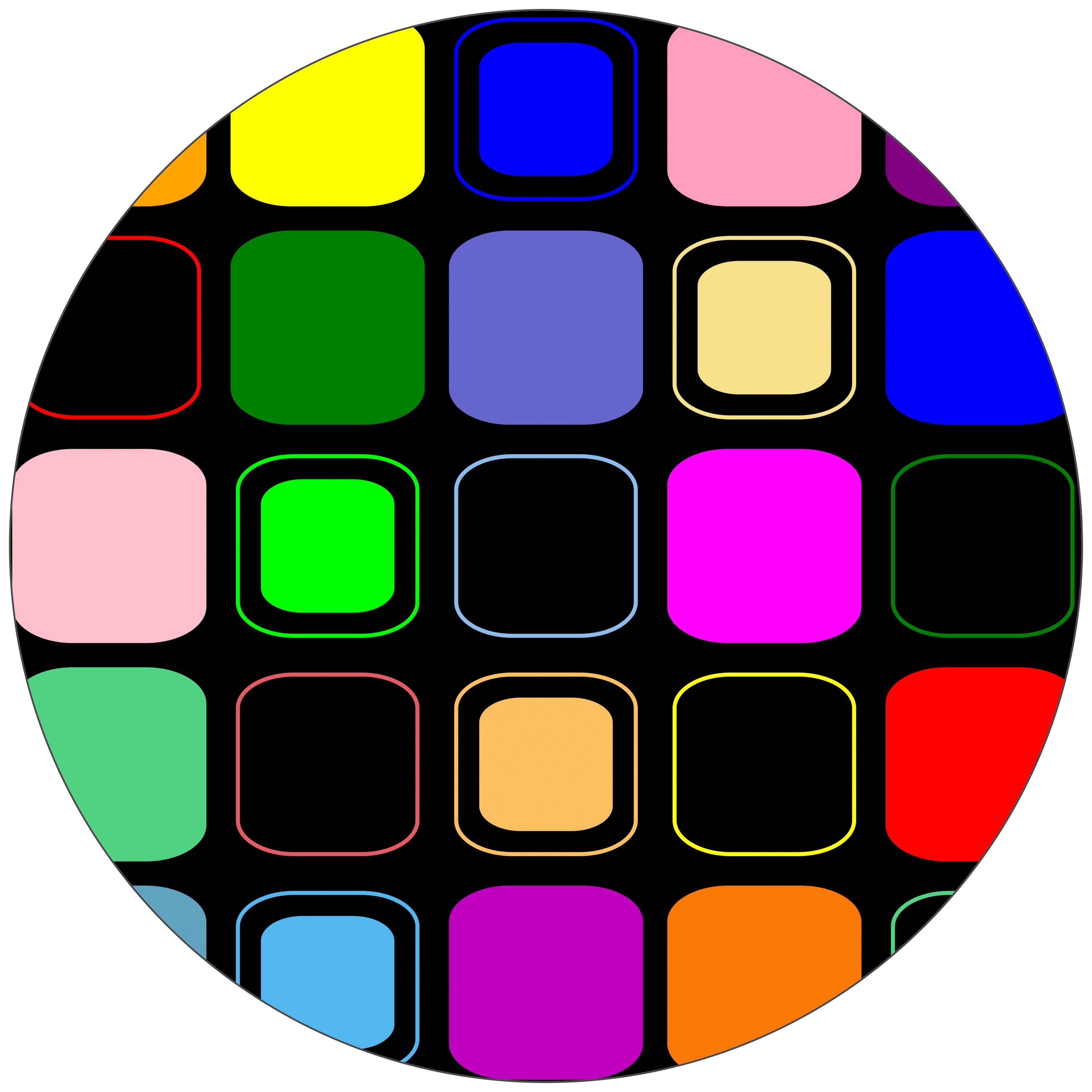 Retro Blocks | Shop for a 12” Circle Sticker Shape | Online - APEALZ