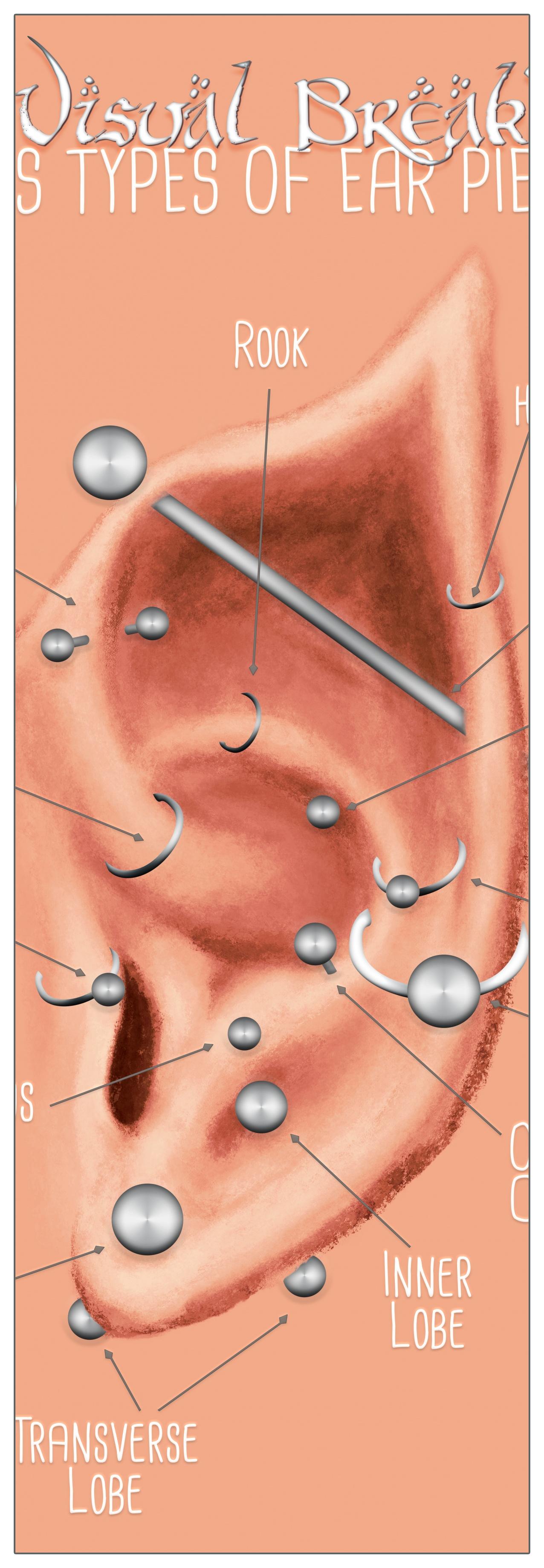 Elven Ear Piercing Chart | Shop for a 4” x 12” Labels & Strips Portrait ...