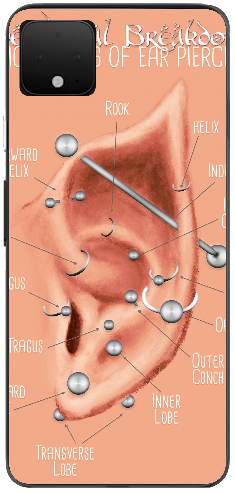 Elven Ear Piercing Chart | Shop for a Google Pixel 4 XL Skin | Online ...