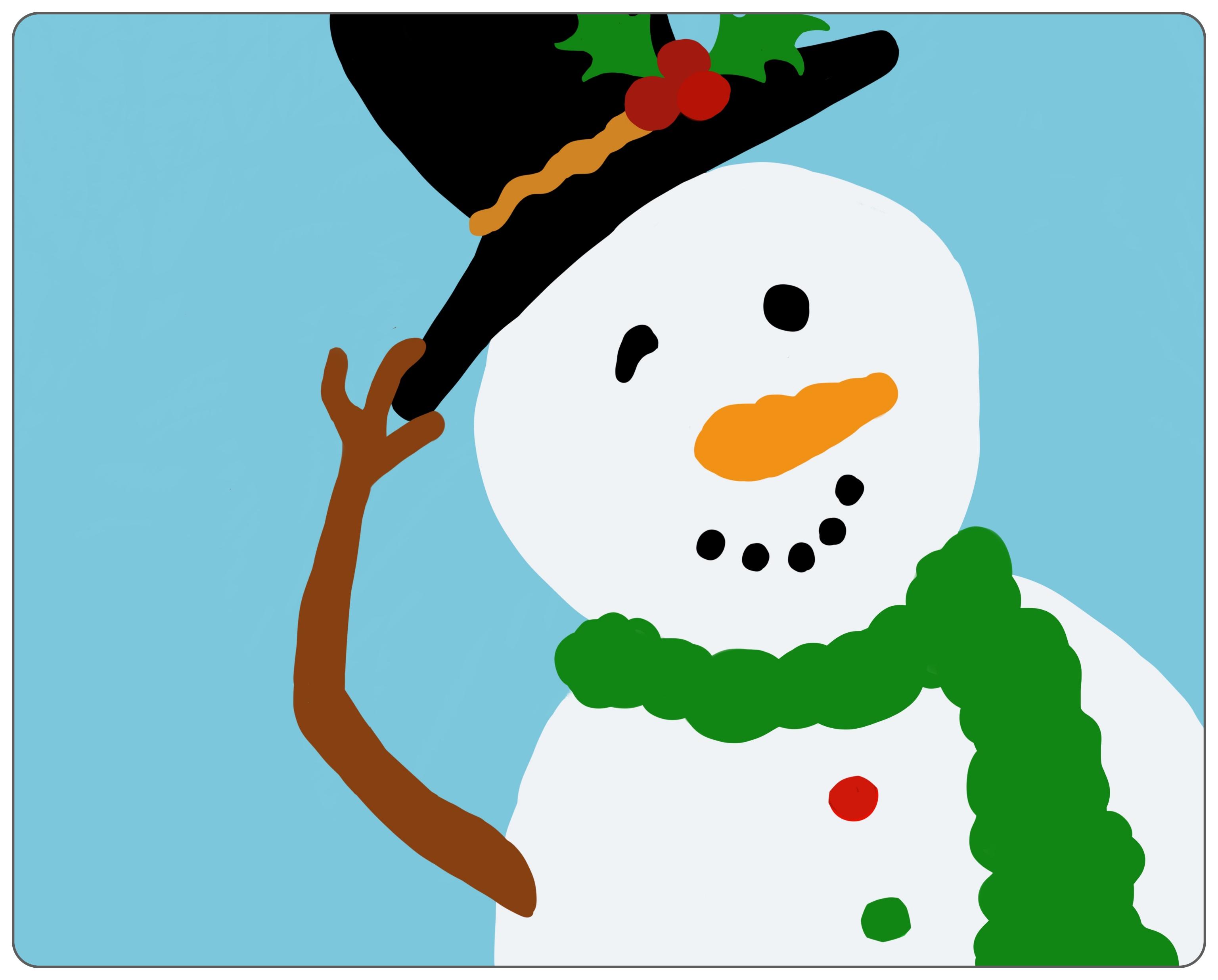 Winking Snowman | Shop for a 8” x 10” Landscape Photo Sticker | Online ...
