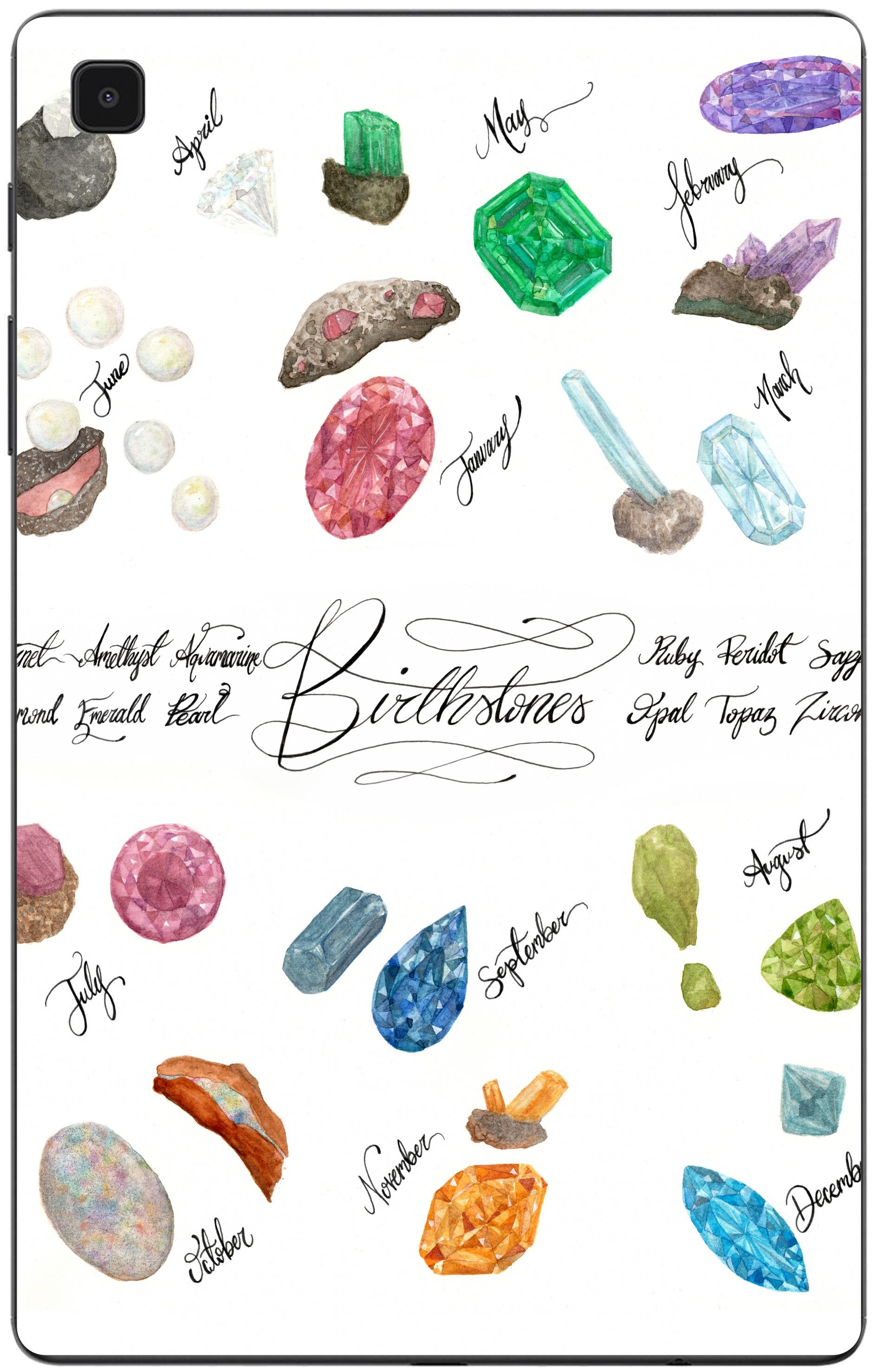 Watercolor Birthstone Chart | Shop for a Galaxy Tab A7 (2021) Skin ...
