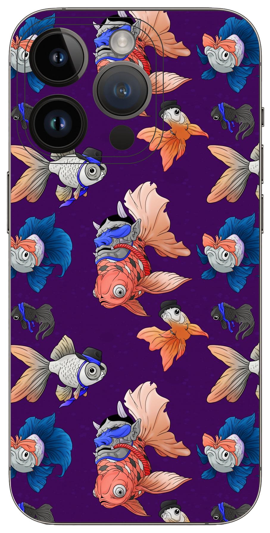 Dressed Up Little Fish Repeat Pattern | Shop for a iPhone 14 Pro Skin ...