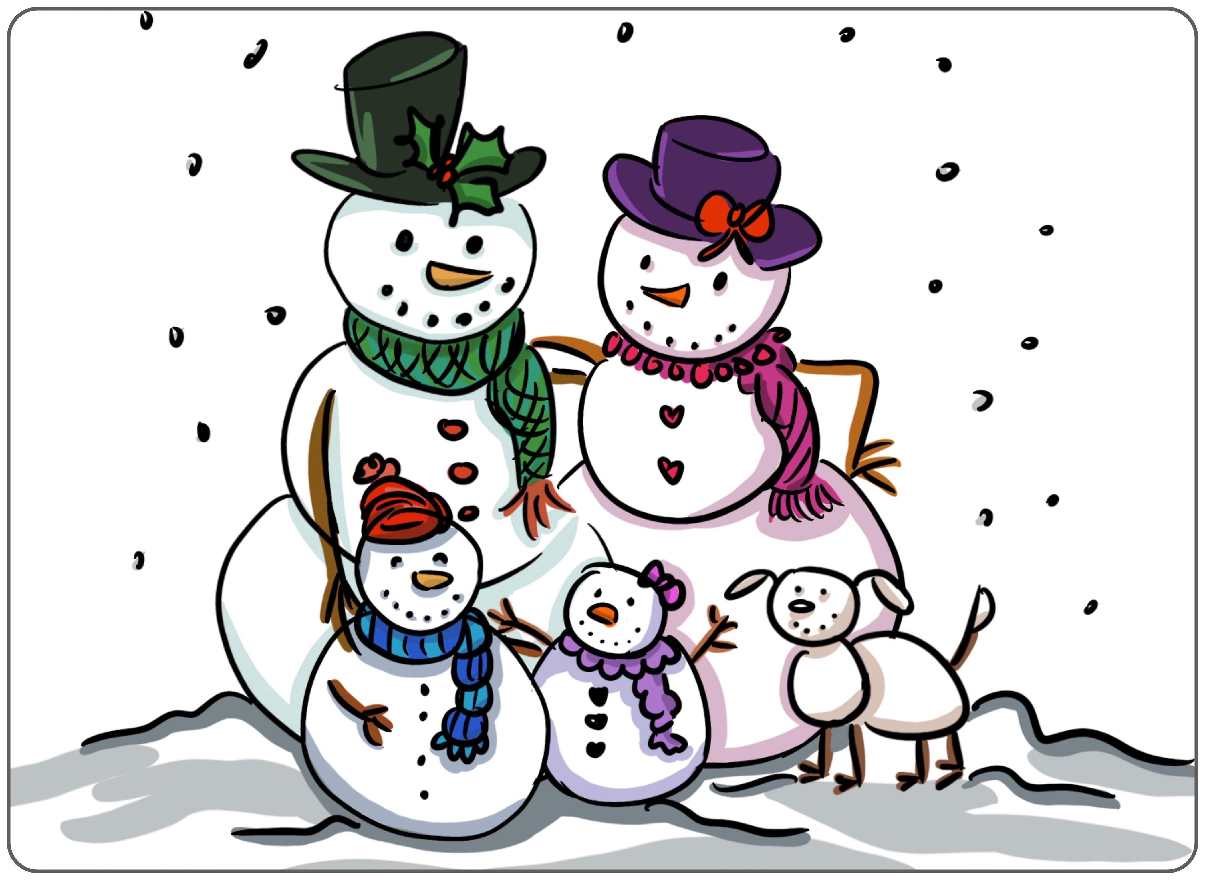 Snowman family | Shop for a Universal Laptop 17" (13.8 x 10) Skin ...