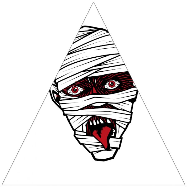 Sparkling Ocean - Black and White | Shop for a 10" Triangle Sticker ...