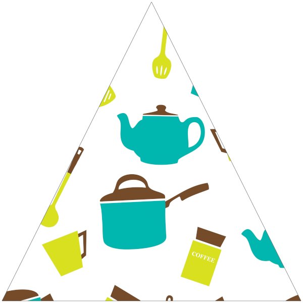 Peacock Pattern | Shop for a 16" Triangle Sticker Shape | Online - APEALZ