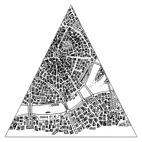 City Map | Shop for a 3" Triangle Sticker Shape | Online - APEALZ