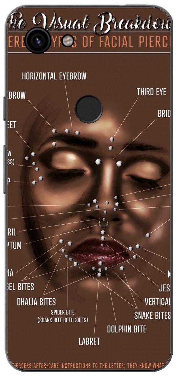Facial Piercing Chart | Shop for a Google Pixel 3a Skin | Online - APEALZ